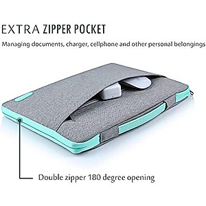 ProCase 14-15.6 Inch Laptop Sleeve Case Protective Bag, Ultrabook Notebook Carrying Case Handbag for MacBook Pro 16" 14" 15" 15.6" Dell Lenovo HP Acer ASUS Samsung Chromebook Computer -Light Grey