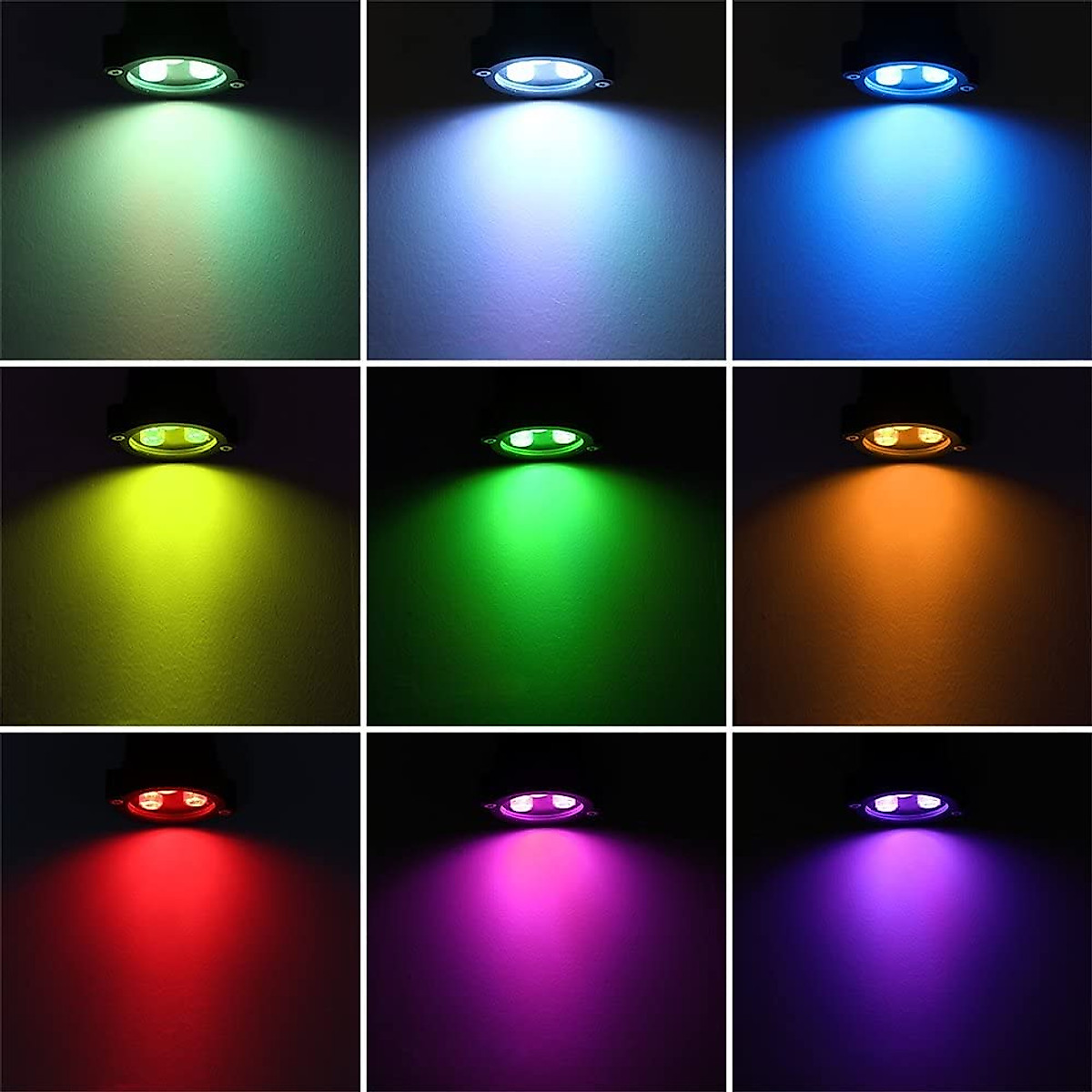 OurLeeme Lawn Flood Light Stake, 2-in-1 Waterproof Outdoor Remote controlle Landscape Lighting Spotlight Wall Light for Yard Garden Driveway Pathway Pool (4 Pack)