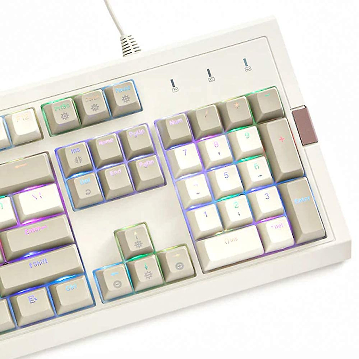 Epomaker Ajazz AK510 104 Keys Retro Mechanical Keyboard with PBT SP Spherical Keycaps and RGB Backlight for Gamer, Programmer, Office Work for or iOS Android Windows (Zorro Brown Switch) (Renewed)
