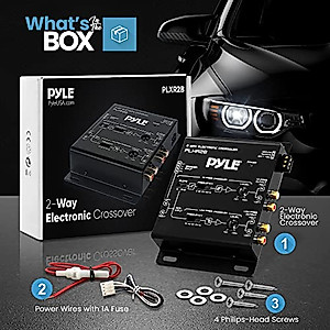 Pyle 2-Way Electronic Crossover Network PLXR2B - Independent High-Pass/Low-Pass Output Level Controls
