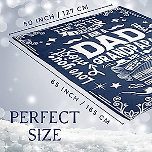 InnoBeta Great Grandpa Gifts, Unique Flannel Throw Blankets Gifts for Great Grandpa, Super Soft & Skin-Friendly, Perfect Opa Presents for Birthday, Father's Day, Christmas, 50” x 65”