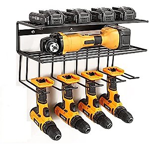 VLIZO Wall-mounted rack tool Multi-functional Rack rack garage storage rack iron drill charging station drill holder detachable Tool holder