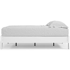 Signature Design by Ashley Piperton Modern Casual Youth Platform Bed Frame, Full, White