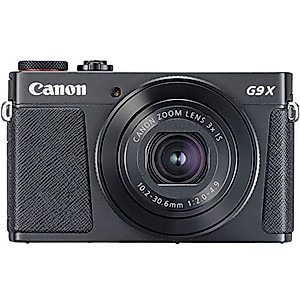 Canon PowerShot G9 X Mark II Digital Camera (Black) (1717C001), 64GB Memory Card, Card Reader, Soft Bag, Flex Tripod, Hand Strap, Memory Wallet, Cleaning Kit (International Model) (Renewed)