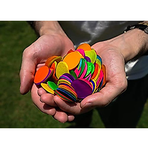 La Sol Imports Round Tissue Confetti Circle Dots Rainbow - Confetti for Party Table Wedding Celebrations Multicolor Biodegradable Paper Tissue 1 inch Circles, 1.4 Ounce (Pack of 1)