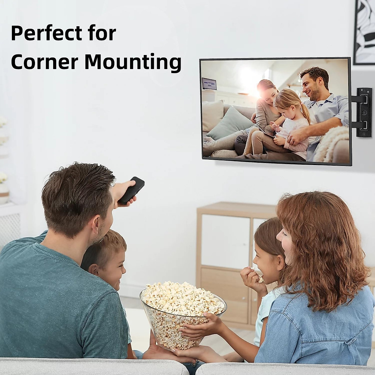 Nuyoah Full Motion TV Wall Mount for Most 26-55 Inches LED OLED 4K TVs, TV Brackets for Wall Mount Swivel Tilts Extension with Perfect Center Design, Articulating Mount Max VESA 400x400mm Up to 77lbs
