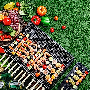 Stainless Steel BBQ Barbecue Grill Charcoal Portable Barbecue, Smoker Grill for Outdoor Cooking Camping Picnic Outdoor Garden Charcoal BBQ Grill Party Suitable for 3 to 5 People