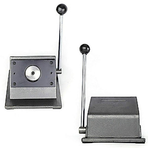 DNYSYSJ Badge Button Maker Cutting Machine Manual Round Graphic Punch Die Cutter DIY Button Badge Making Kit 37mm (49mm Cut Diameter)