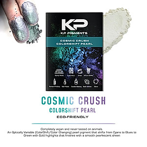 KP Pigments Cosmic Crush ColorShift Pearlescent 100% Pure Fine Mica Powder - Naturally Pigmented Multipurpose DIY Arts and Crafts, Dye, Soap Making, Cosmetics, Epoxy Resin, Paint, and More! 25 Grams