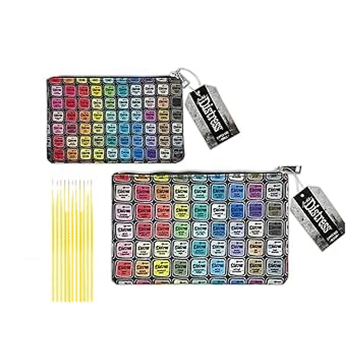 Trebbies Ranger Tim Holtz Distress Zipper Bag - Bundle Includes Small and Medium Bag Detail Sticks