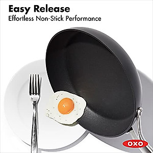 OXO Professional Hard Anodized PFAS-Free Nonstick, 12" Frying Pan Skillet, Induction, Diamond reinforced Coating, Dishwasher Safe, Oven Safe, Black