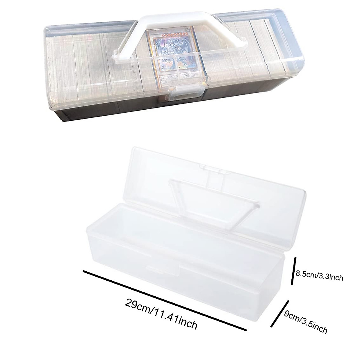 YUZUHOME White Yugioh Deck Box, Storage Case for Yugioh Cards, Yugioh Card Holder,Clear- 1 Pack
