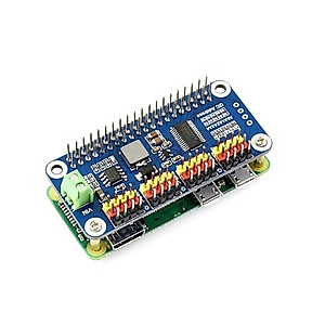 waveshare Servo Driver Hat for Raspberry Pi 3B+ 3B 2B Zero WH Zero W Zero 16 Channel PWM Outputs 12 Bit Resolution I2C Interface