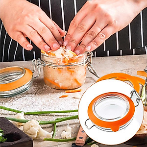 10 PCS 3.75" Rubber Seals for Glass Jars, Silicone Gasket Replacement for Mason Jars, Airtight Leakproof Gaskets Rubber Gasket Rings for Regular Mouth Canning Jar (5 Colors)