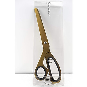 Fengtaiyuan J01 Scissors, 8in Gold, Stainless Steel, offices, households, DIY, embroidery, Dressmaking (J01)