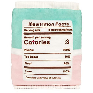 GUND Pusheen Meowshmallows Bag of Treats with Removable Mini Plush, Stuffed Animals for Ages 8 and Up, Pink/Green, 7.5”