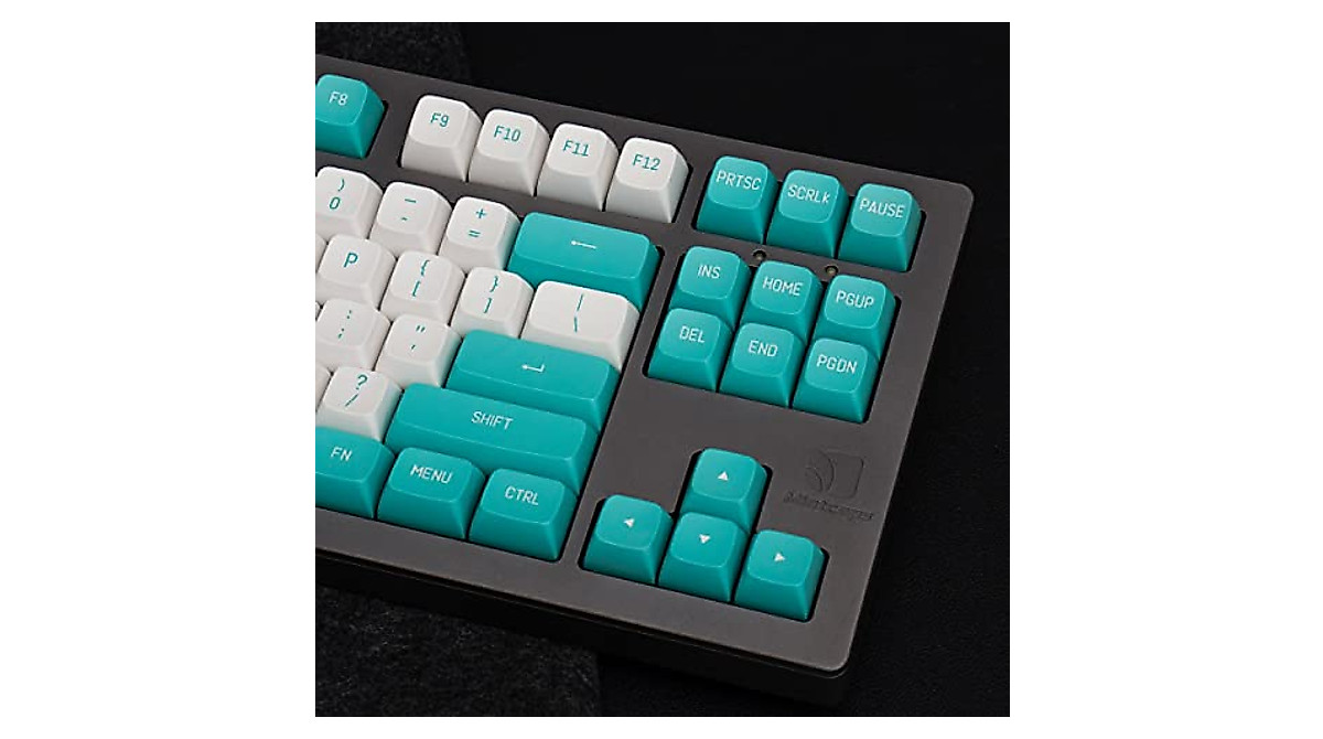 White Green Keycaps Set 150 Keys MSA Profile Double Shot ISO/ANSI ...