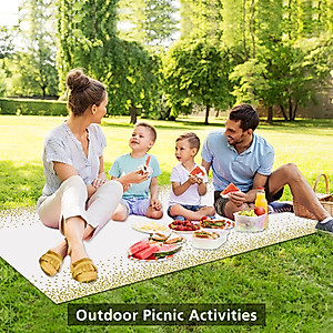 PLULON 12Pack Plastic Tablecloth and Satin Table Runner Set White and Gold Dot Rectangle Table Cover Gold Satin Table Runner for Wedding Birthday Baby Shower Picnic Kitchen Dinning Table Decorations