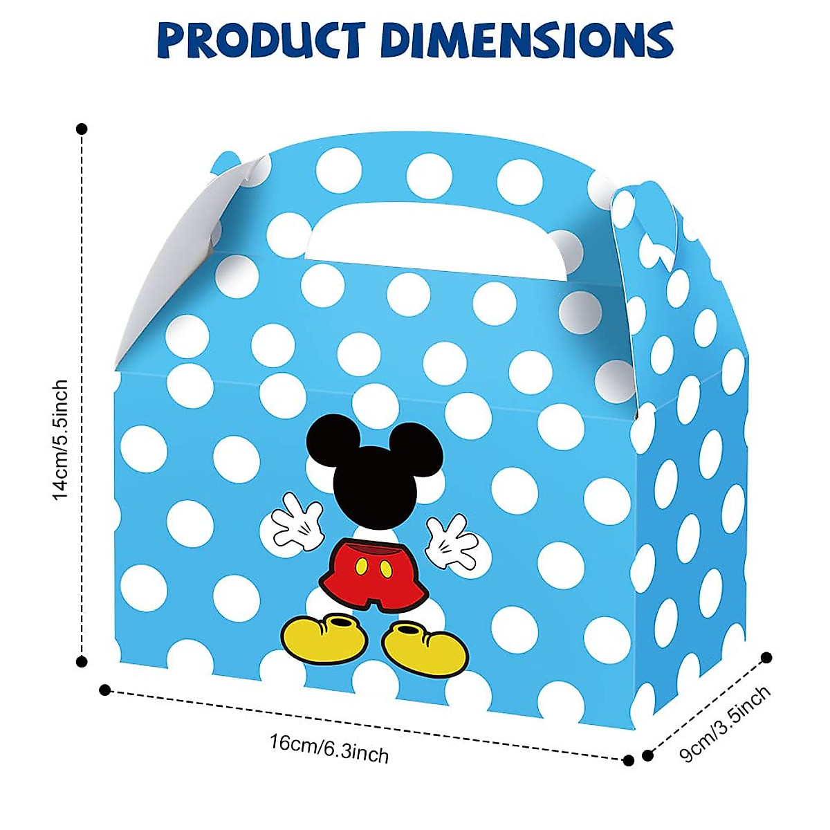 BCHOCKS 24 PCS Party Favor Candy Boxes for Mouse Birthday Party Supplies, Party Gift Goody Treat for Mouse Party Favors Decor