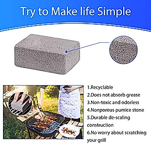 BenMountain Pumice Stone for  Toilet Cleaning, BBQ Grills Cleaning and Remove Water Rings Stains on Toilets Bowls, Bathtubs, and Pool Shower Tiles (1)