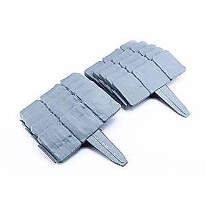 10 PCS Garden Border Fence Edging Stones Gray Effect Fence in Lawn Edging Plant Border Garden Landscape Edging