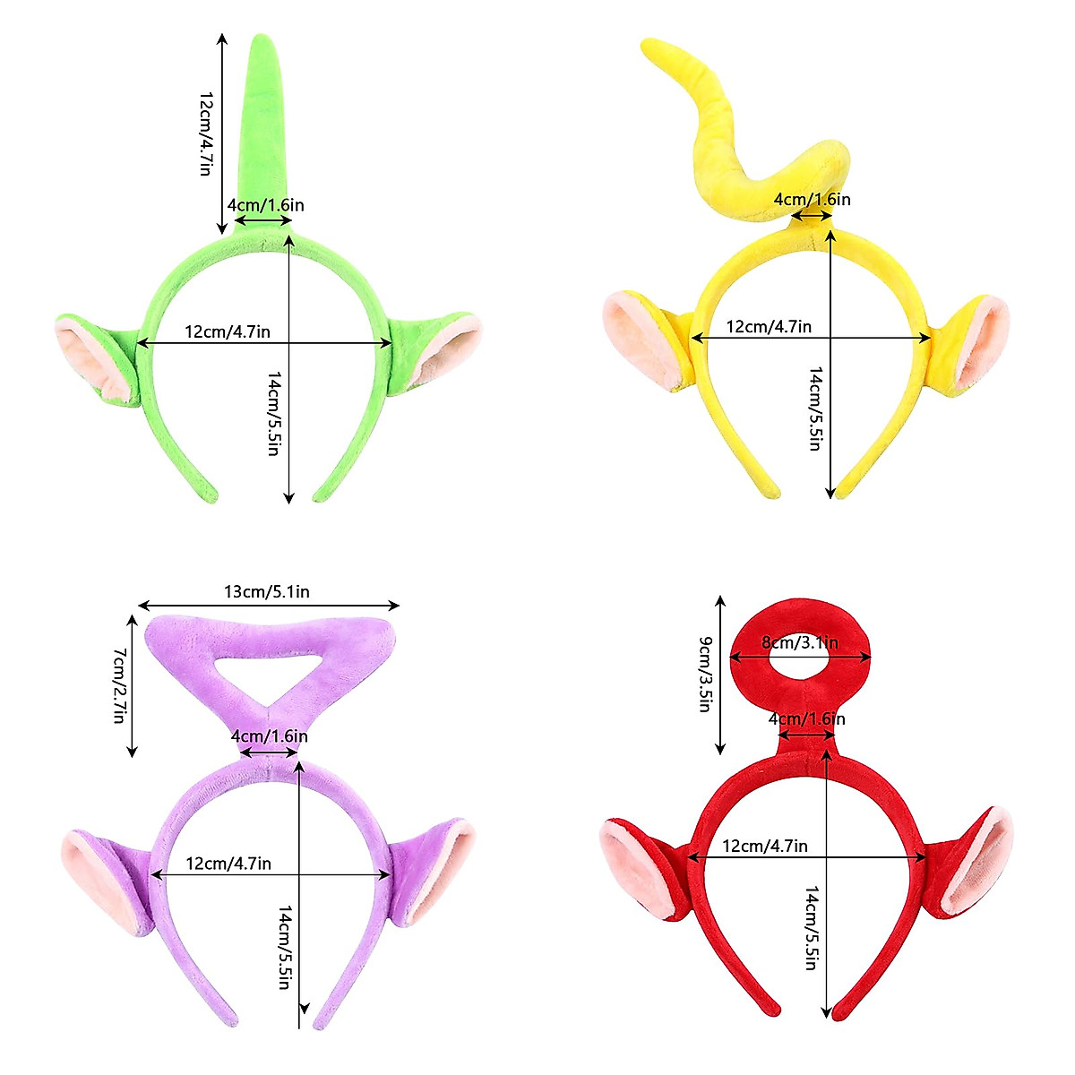 JAMBHALA 4PCS Cute Headwear 3D Hairpin Hairband Hair Accessories for Kids Halloween Party Decorations (4PCS)