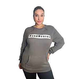 MandMcares Plus Size Sweater| Dialysis Shirts with Zipper| Hemodialysis Clothing | Chemowear Chest Port Access Shirt for Men and Women 4XL