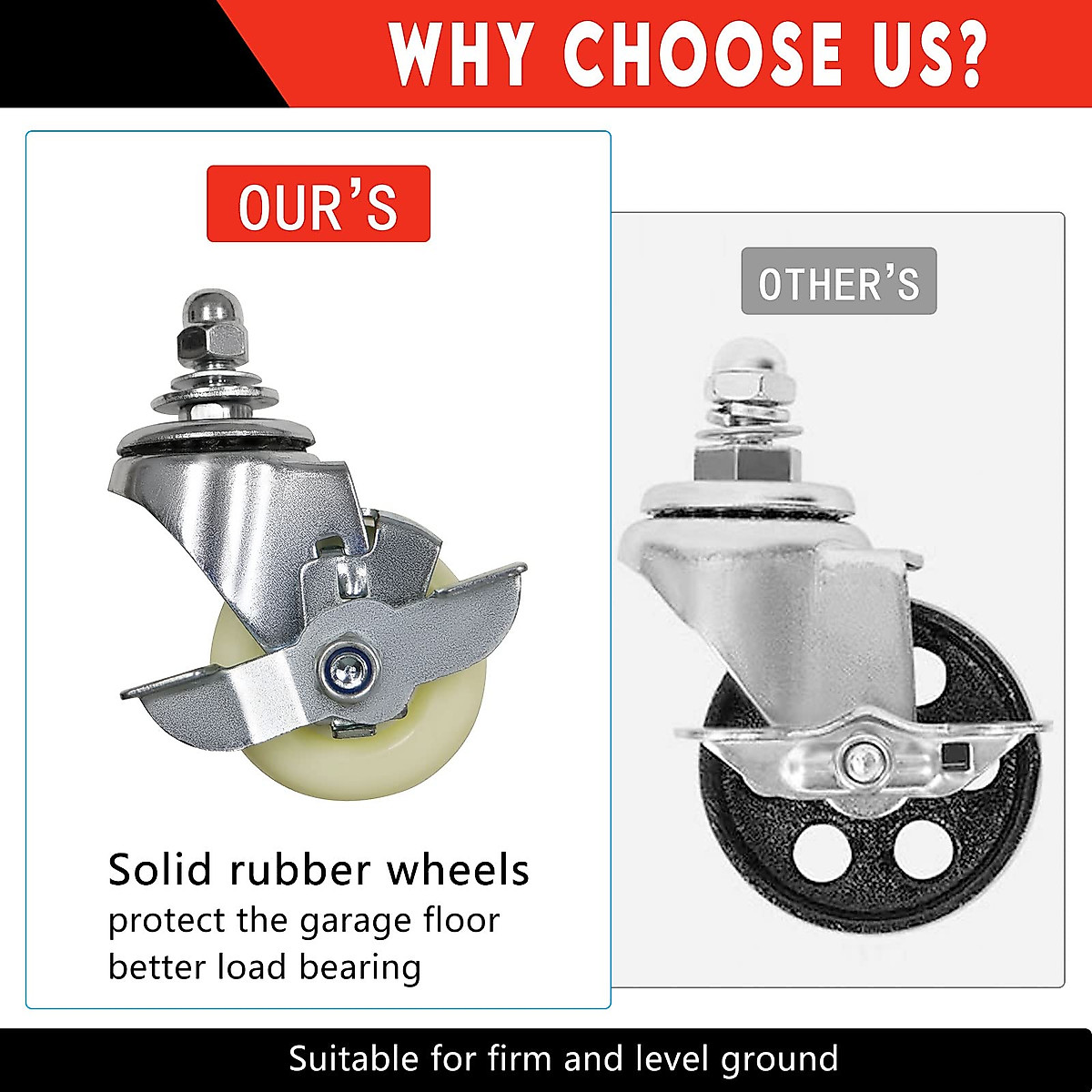 EBUY Wheel Car Dolly Set of 2 Heavy Duty Tire Car Skates 3000LBS Bearing Capacity for Moving Cars Red