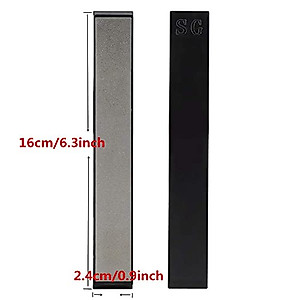 Professional Diamond Whetstones, 6 Pack 200#, 300#, 500#, 600#, 800#, 1000# Grit Diamond Sharpening Stones with Non-slip Base Portable Knife Sharpener Stones for Kitchen Outdoor 6.3x0.9in (6Pcs)