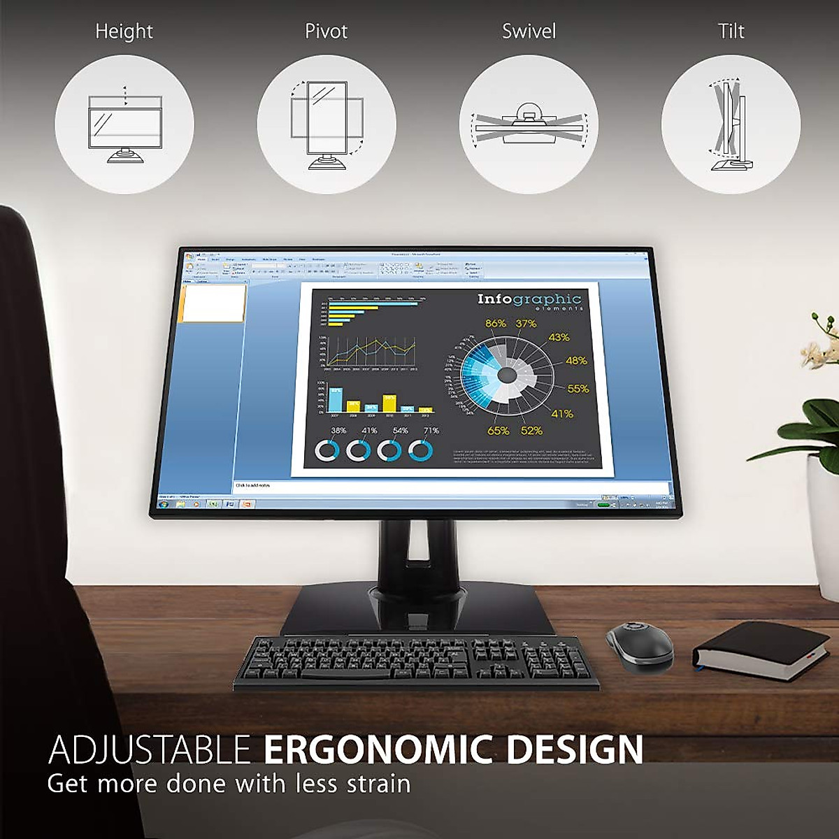 Viewsonic VS1755723.8" Full HD WLED LCD Monitor - 16:9