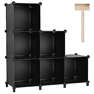 Puroma Cube Storage Organizer 6-Cube Closet Storage Shelves Cube Storage Organizer 12-Cube Closet Storage Shelves with Wooden Mallet