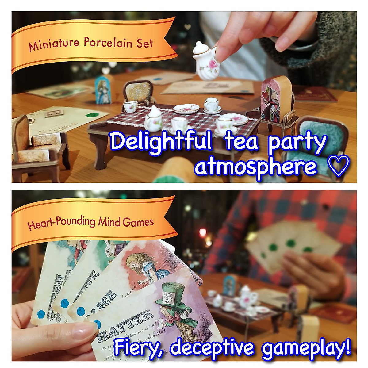 Where am i ? Alice in a mad Tea Party Standard Edition Board Game | Social Deduction | Area Majority | Ages 8+ | 2-4 Players | Average Playtime 20 Minutes | Made by GOTTA2 GAMES