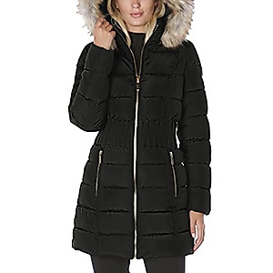 Laundry By Shelli Segal Women's Coat-3/4 Windbreaker Coat with Cinched Waist, Black (2016), Medium
