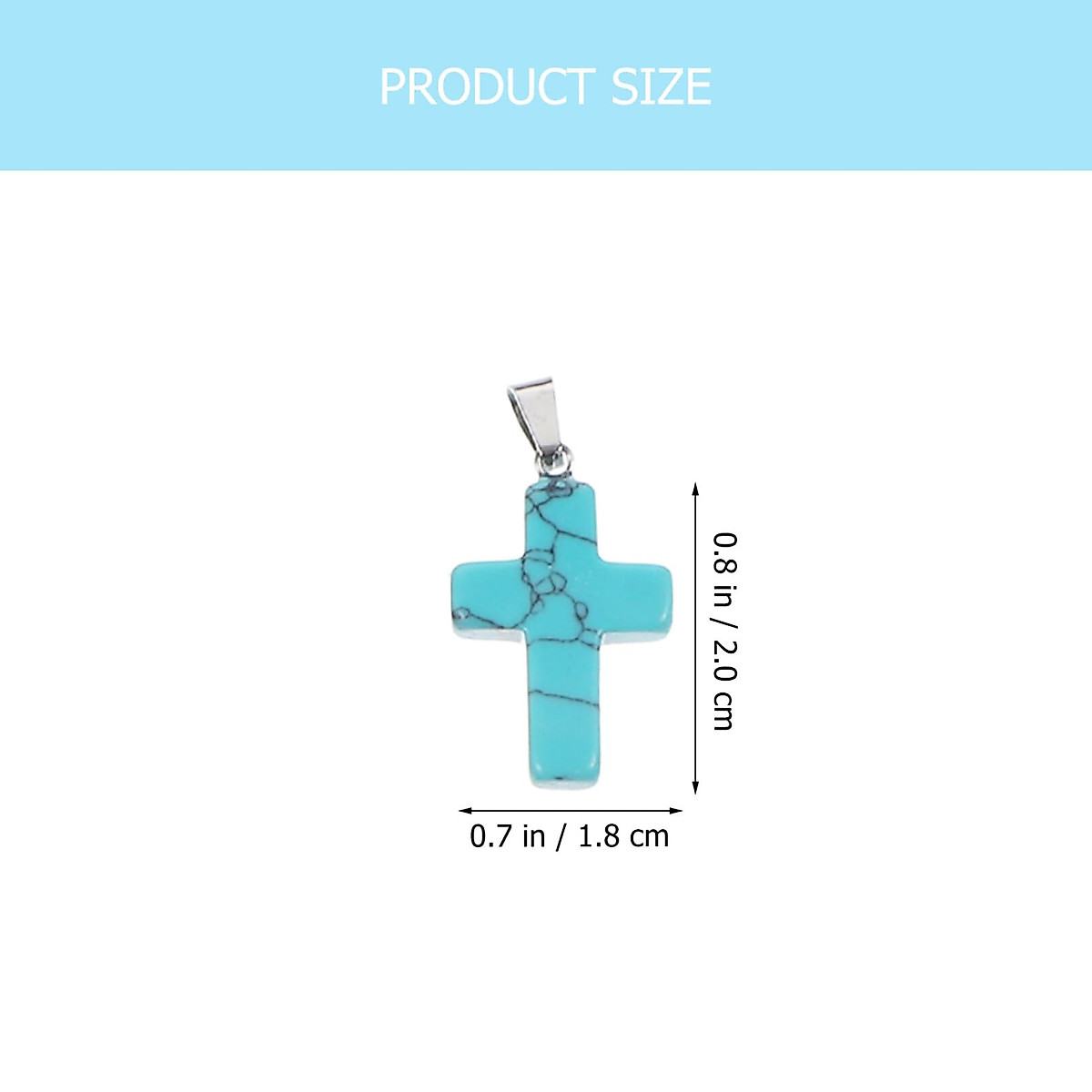 VILLCASE 20pcs Beads for Bracelets Jewels for Crafts Bracelet Kit Beads Bracelets Beads Natural Gemstone Beads Cross Pendant Gem Beads Cross Bead Charms Natural Stone Necklace Cross Beads