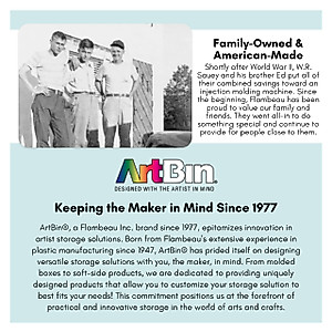 ArtBin 6990RK Super Satchel Double Deep, Portable Art & Craft Organizer with Handle, [1] Plastic Storage Case, Clear with Rose Gold Accents