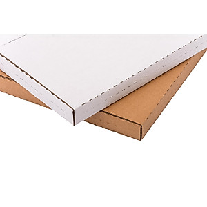 YUSHYIJIE 50 Pack LP Mailers, 12.8"L x 12.8"W x 1"H Kraft Vinyl Record Shipping Boxes for Mailing, Packing, Moving, Storage, Corrugated Album Box with Fragile Stickers