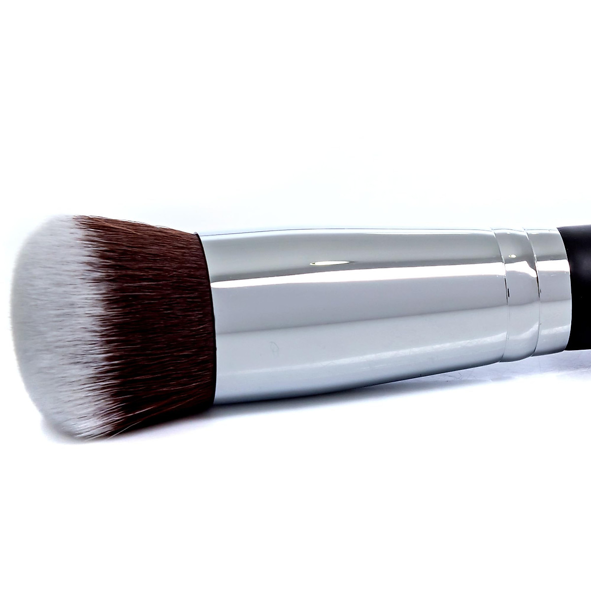 Mineral Powder Foundation Makeup Brush: Round Top Kabuki, Soft Dense Synthetic Bristles for Applying Loose Compact Pressed Translucent Minerals, Setting, Finishing, Buffing Liquid, Cream, Cruelty Free