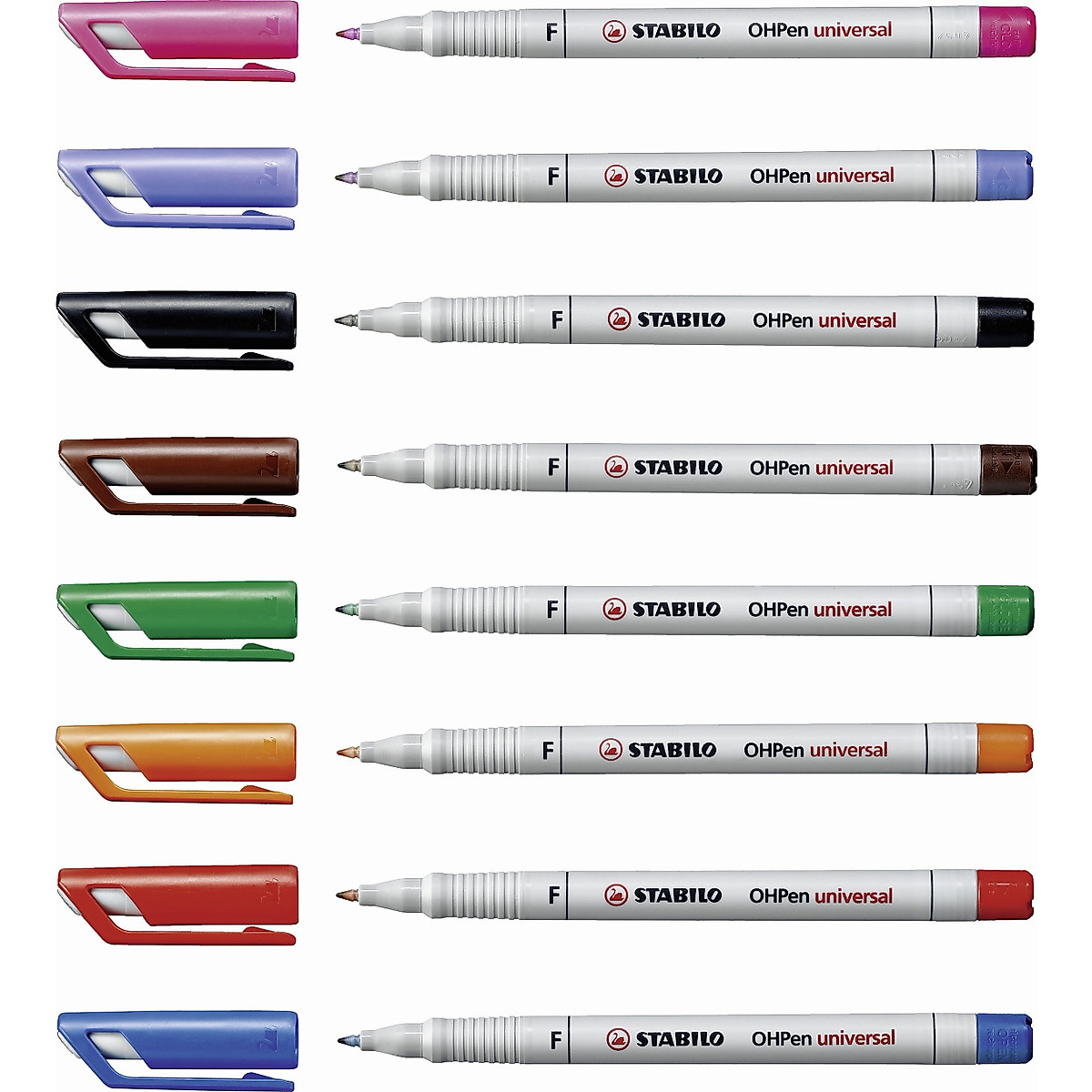 OHP Pen - STABILO OHP Pen Soluble - Fine - Wallet of 8 - Assorted colors