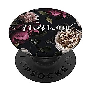 Memaw - Cute Floral Mother's Day Gifts for Grandma PopSockets PopGrip: Swappable Grip for Phones & Tablets