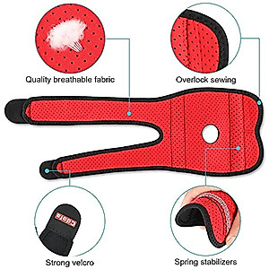 Elbow Support Adjustable Neoprene Elbow Brace with Dual-Spring Stabiliser, Elbow Strap for Golfers Elbow, Tennis Elbow, Arthritis, Sports Injury Pain Relief and Provides Support,Unisex