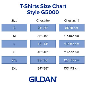 Gildan Heavy Cotton T-Shirt G5000, Black (10-Pack), Small