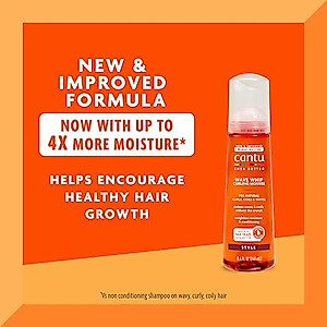 Cantu Wave Whip Curling Mousse with Shea Butter for Natural Hair, 8.4 oz (Packaging May Vary)