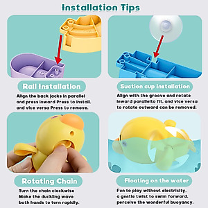 Noaideoi Bathtub Water Slide Toys for Toddlers,35 Pcs Duck Slide Bath Toys Water Balls Slide for Kids DIY Wall Bathtub Slide Tracks Toys for Boys and Girls Ages 3-6,Shower Set Gift Toys for Kids