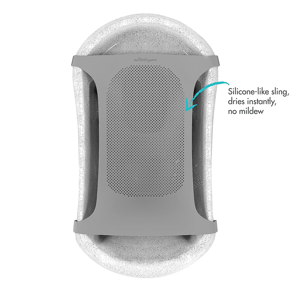 The First Years Rain Shower Baby Bath Tub Set - Includes Convertible Bath Tub and Sling with Soothing Spray - Baby Bath Seat and Spa for Newborn to Toddler - Baby Bath Essentials