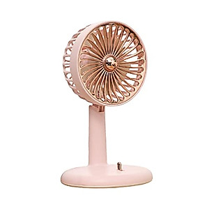 MagiDeal Desk Fan Table Fans Vintage Quiet Strong Mini USB Dual Adjustable Desktop Air Circulate Fan Personal Fan for Office Desktop Table Indoor Men, Pink