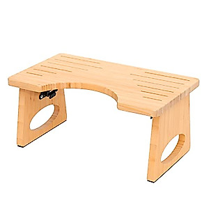 Hahotto Wooden Step Stool Folding for Kids,Toddler Step Stool for Bathroom Sink,Kitchen and Poop Step Stool for Adults Foldable Toilet Stool Portable and Non-Slip (Wood)