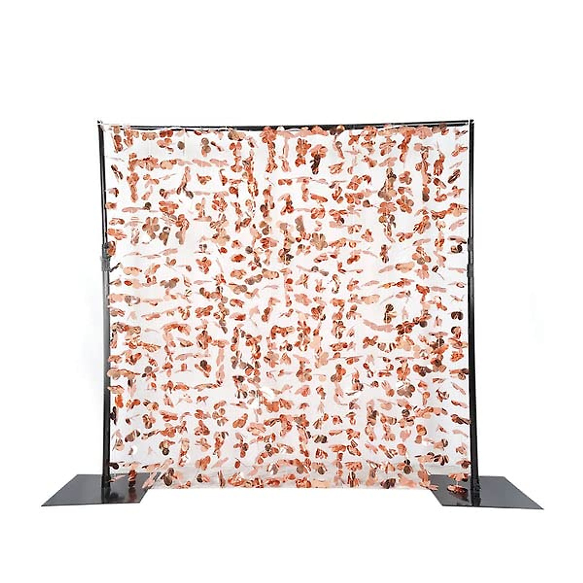 Efavormart 6 ft x 6 ft Flower Garland Backdrop Curtain for Wedding Birthday Party Banquet Event Decoration - Rose Gold