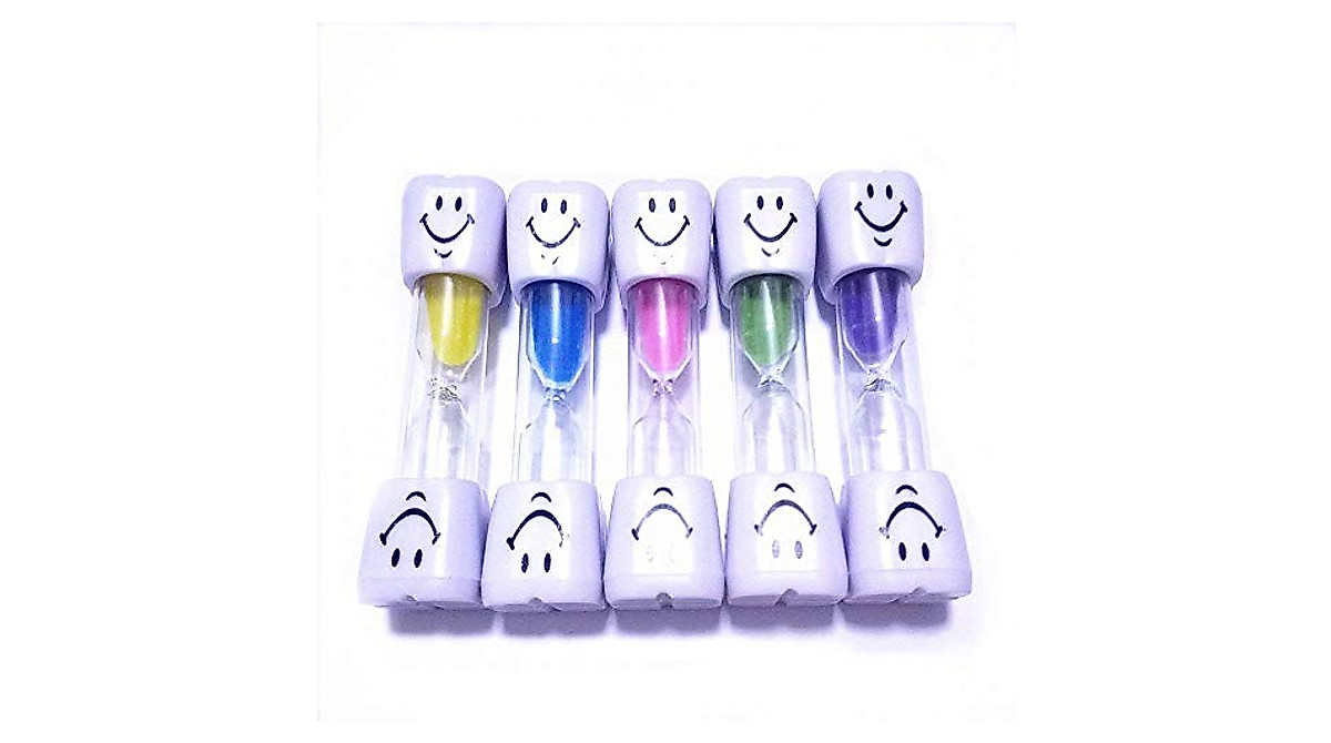 Colorsheng 2-Minute Smileys Sand Timer Set for Kids' Brushing