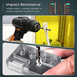 SUNLU 3D Printer Resin, 1000g ABS-Like High Toughness Resin for 4k/6k/8k LCD/DLP/SLA Resin 3D Printer, 405nm UV Curing 3D Printing Resin, Good Resistance, Non-Brittle & High Precision, Grey 1000g