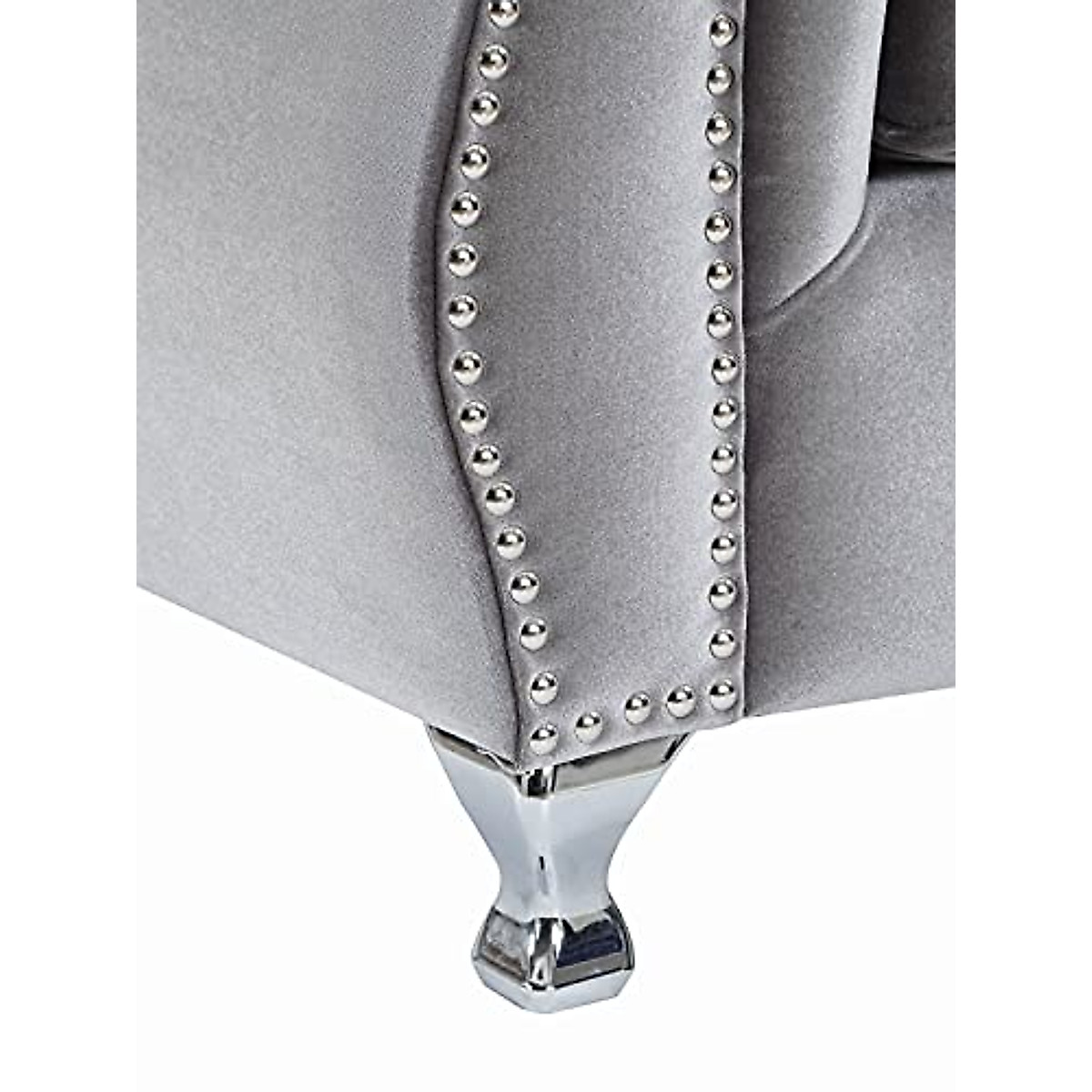 Coaster Furniture Frostine Chair Silver Velvet Chrome Chrome 551163